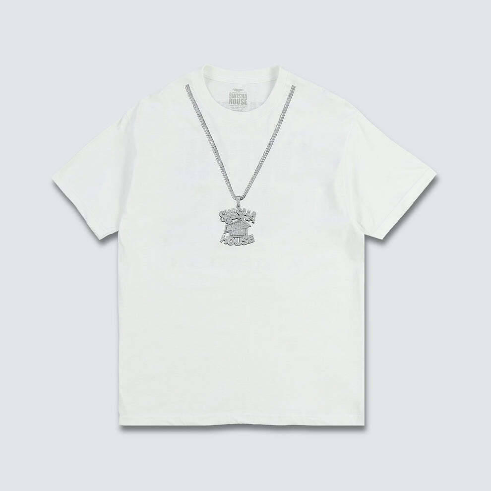 Pleasures X Swishahouse Chain Tee, white | Beyond